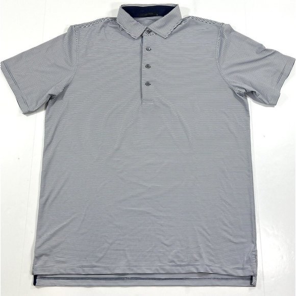 Greyson | Shirts | Greyson Golf Polo Shirt Mens Large Gray White Stripe ...